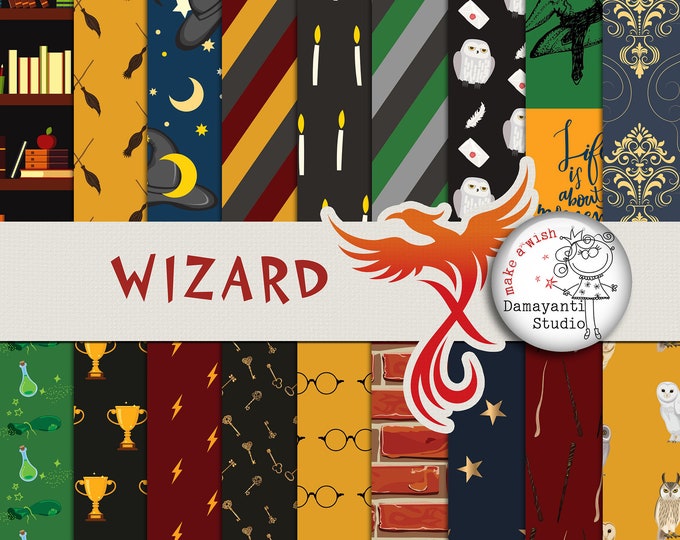INSTANT DOWNLOAD Wizard Magic Digital Scrapbook Kit - Etsy