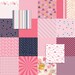 Pink, Navy, Fresh Air Digital Papers, Dots Paper, Umbrella Paper ...