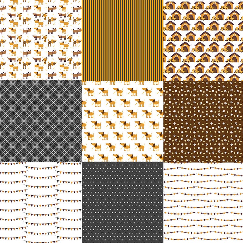I Love My Dog, Dog Digital Paper, Dog Printable Paper, Craft Paper ...