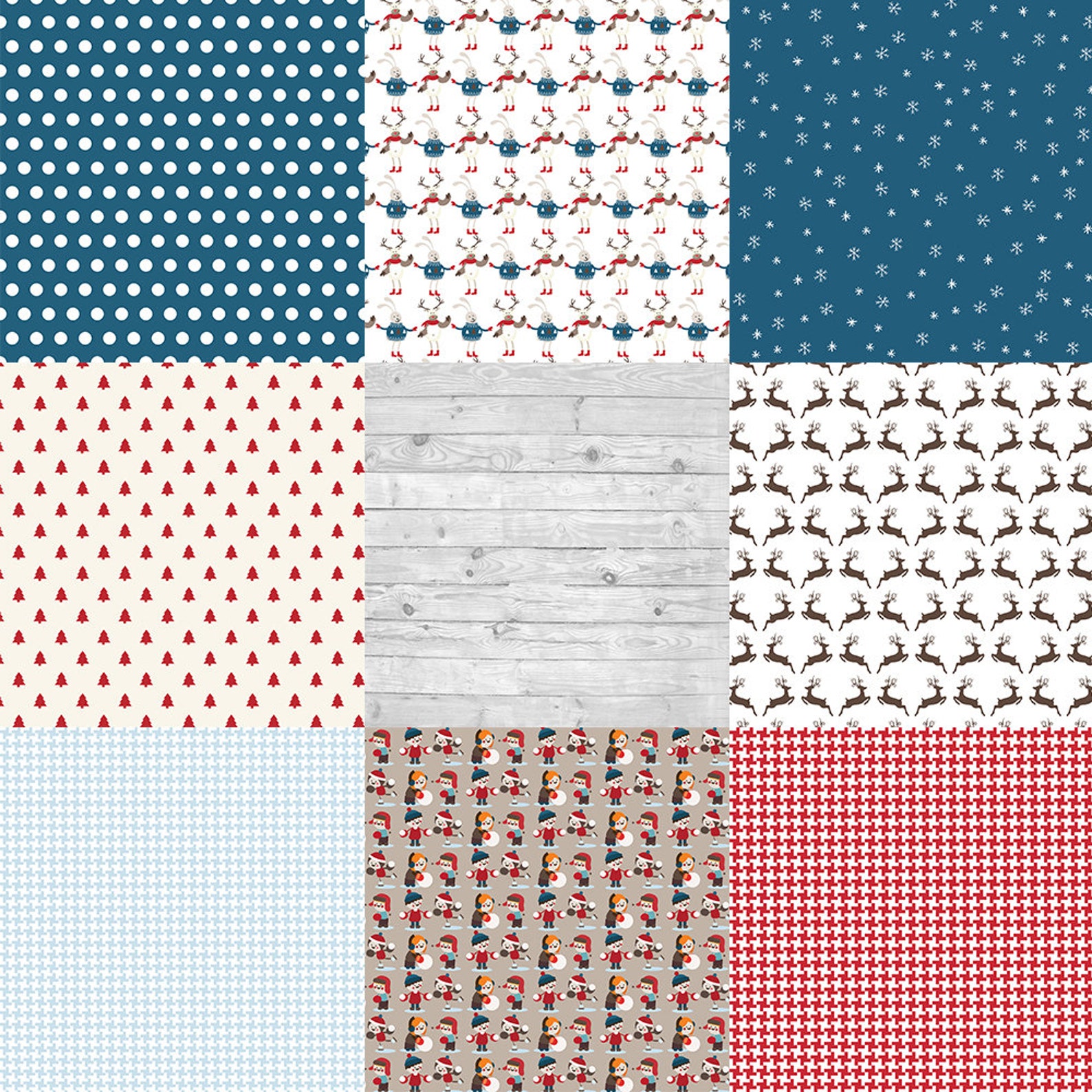 Let It Snow Winter Digital Papers, Winter Chill Papers, Winter ...