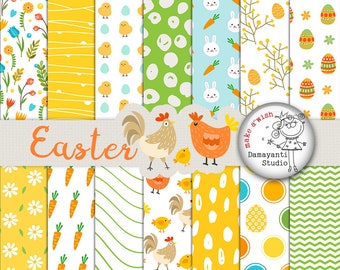 Bunny Digital Papers | Etsy