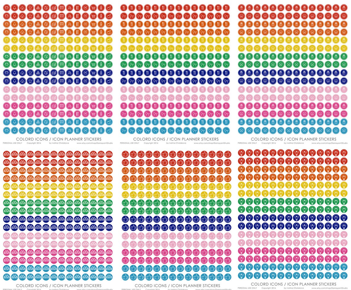 Circle Planner Stickers,planner Stickers, Erin Condren Planner,sticker ...