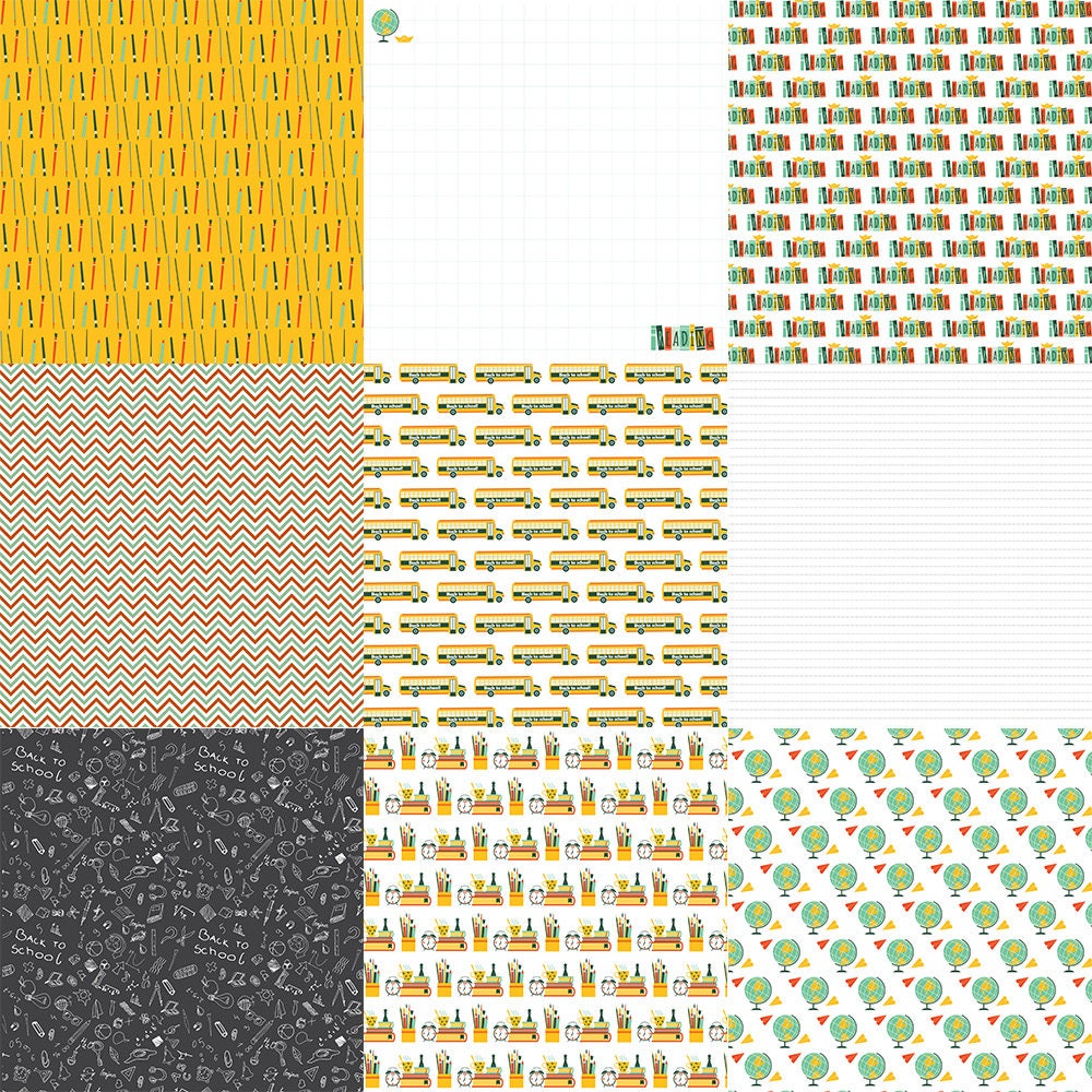 Back to School Digital Paper, Fall Paper, Chalkboard Doddles, Teacher ...