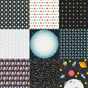Space Paper Pack, Space Digital Paper, Astronaut Party Paper, Scrapbook ...