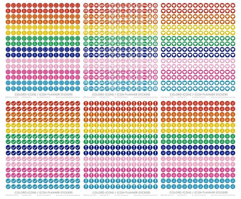 Circle Planner Stickers,planner Stickers, Erin Condren Planner,sticker ...