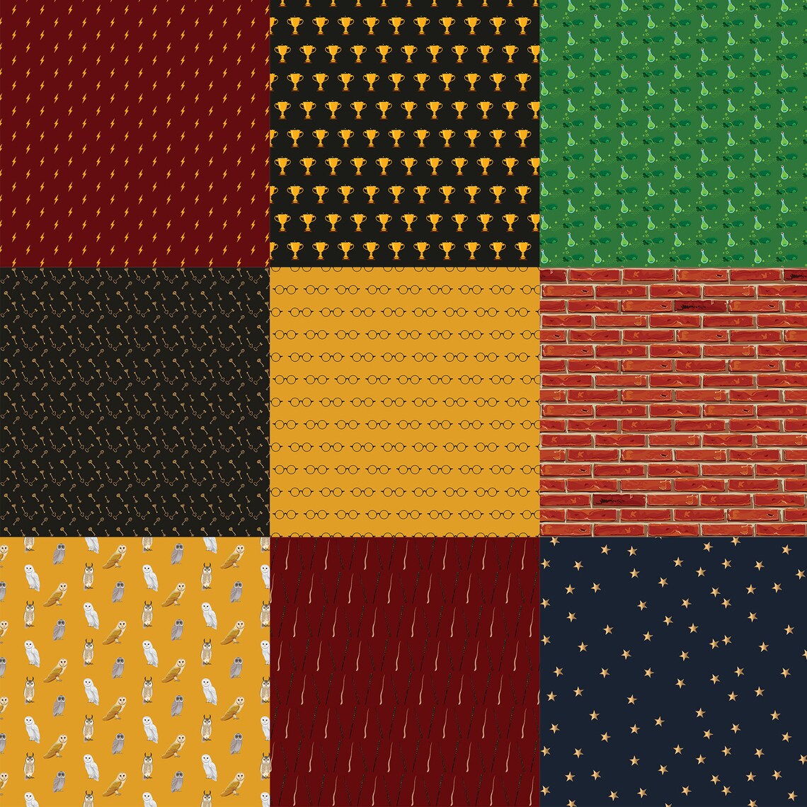 INSTANT DOWNLOAD, Wizard, Magic, Digital Scrapbook Kit, Digital Papers ...