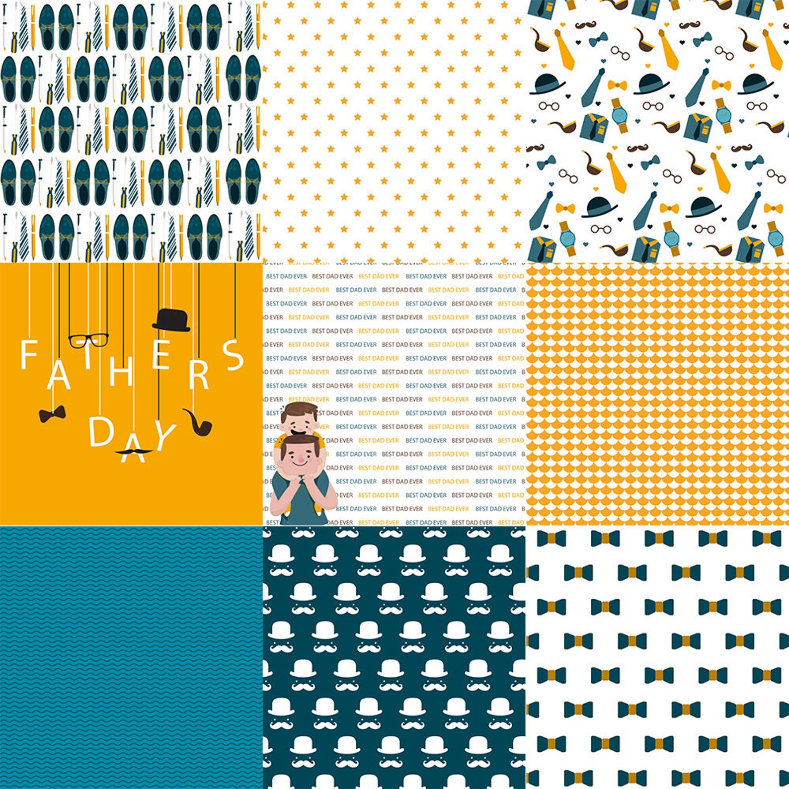 Man Digital Paper, Fathers Day Papers, Dad Papers, Best Dad, Yellow ...