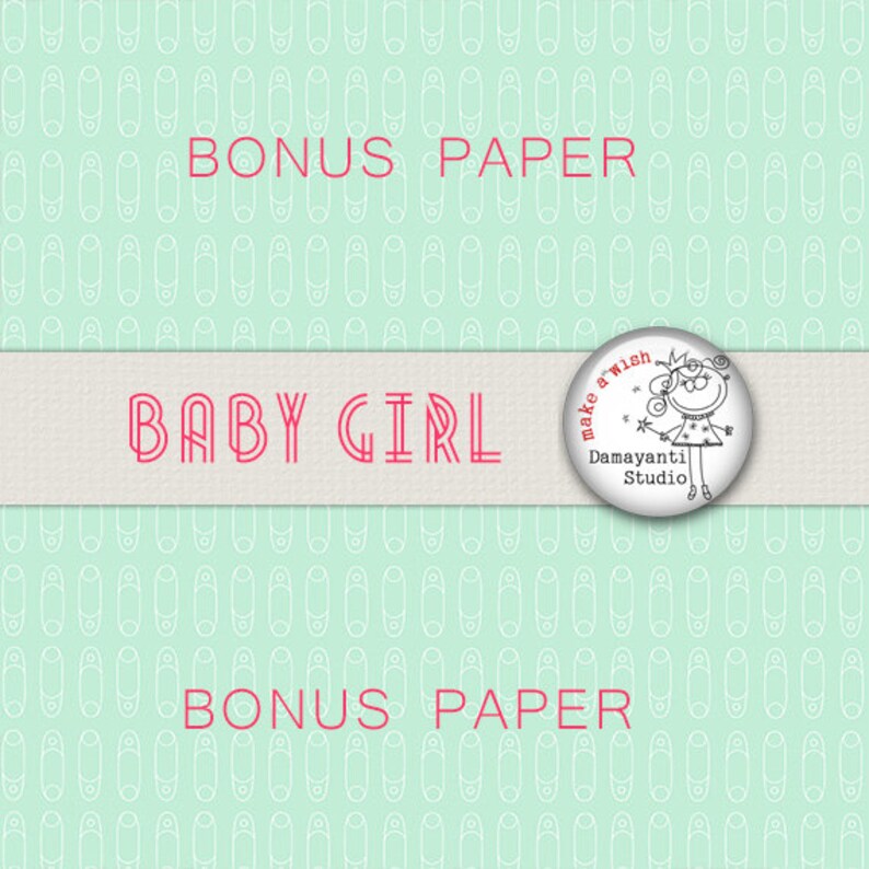 Baby Girl Digital Papers, Baby Digital Paper, Printables, Coral Papers ...