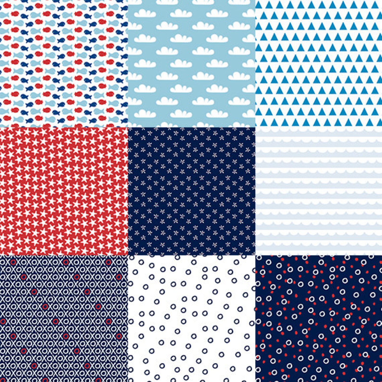 Nautical Digital Paper Anchor Digital Paper Coastal Digital Paper Navy ...