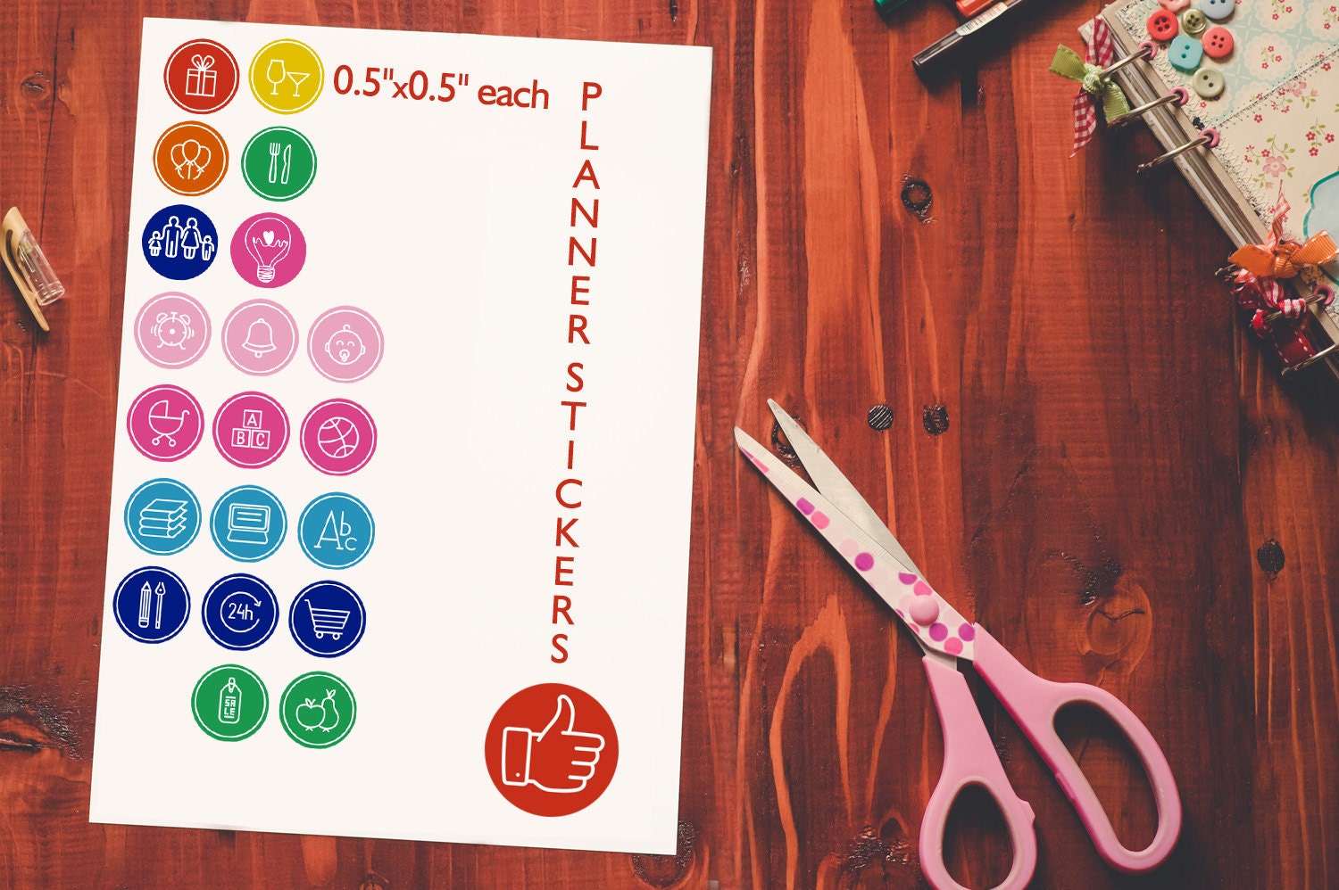 Circle Planner Stickers,planner Stickers, Erin Condren Planner,sticker ...