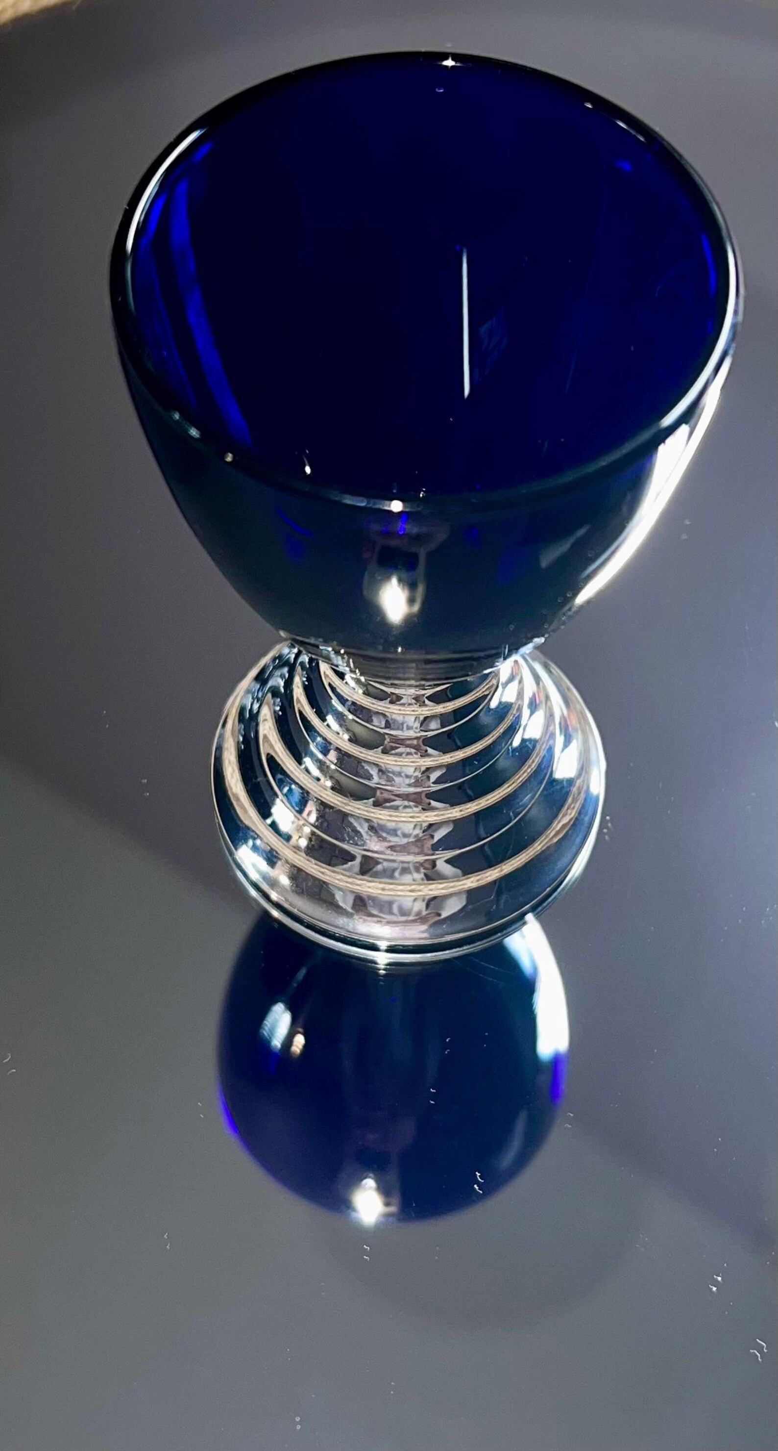 Antique 1930's Chase "blue Moon" Art Deco Cobalt Glass With Chrome Base ...
