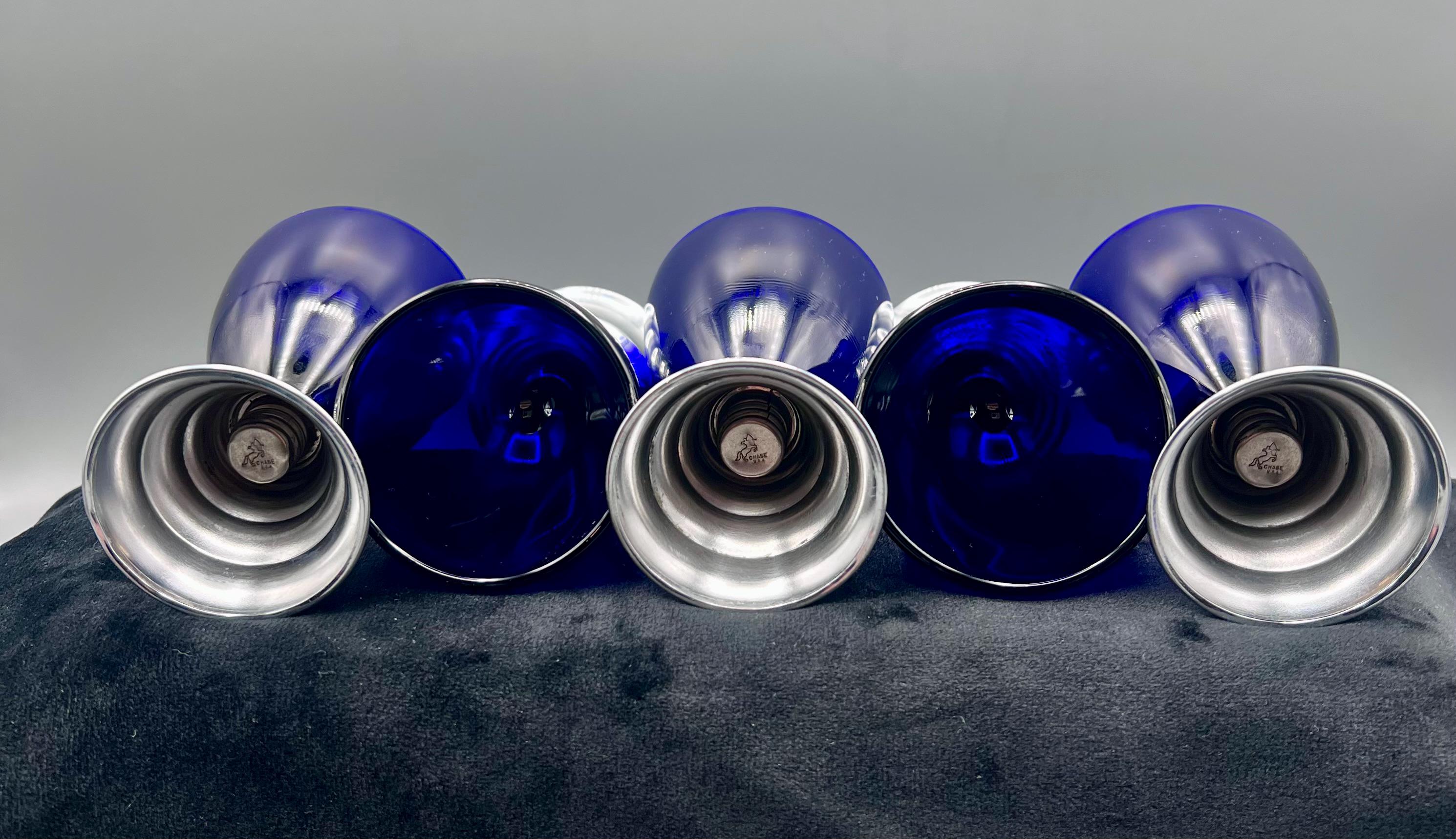 Antique 1930's Chase "blue Moon" Art Deco Cobalt Glass With Chrome Base ...