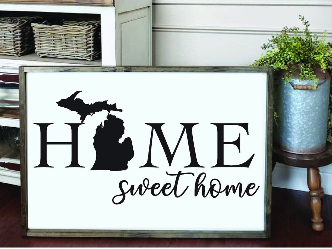 Michigan-home-cut and Print Files- Jpg, Png, Svg, and Dxf - Etsy