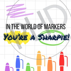 Printable Teacher Appreciation Card-in the World of Markers, You're a ...