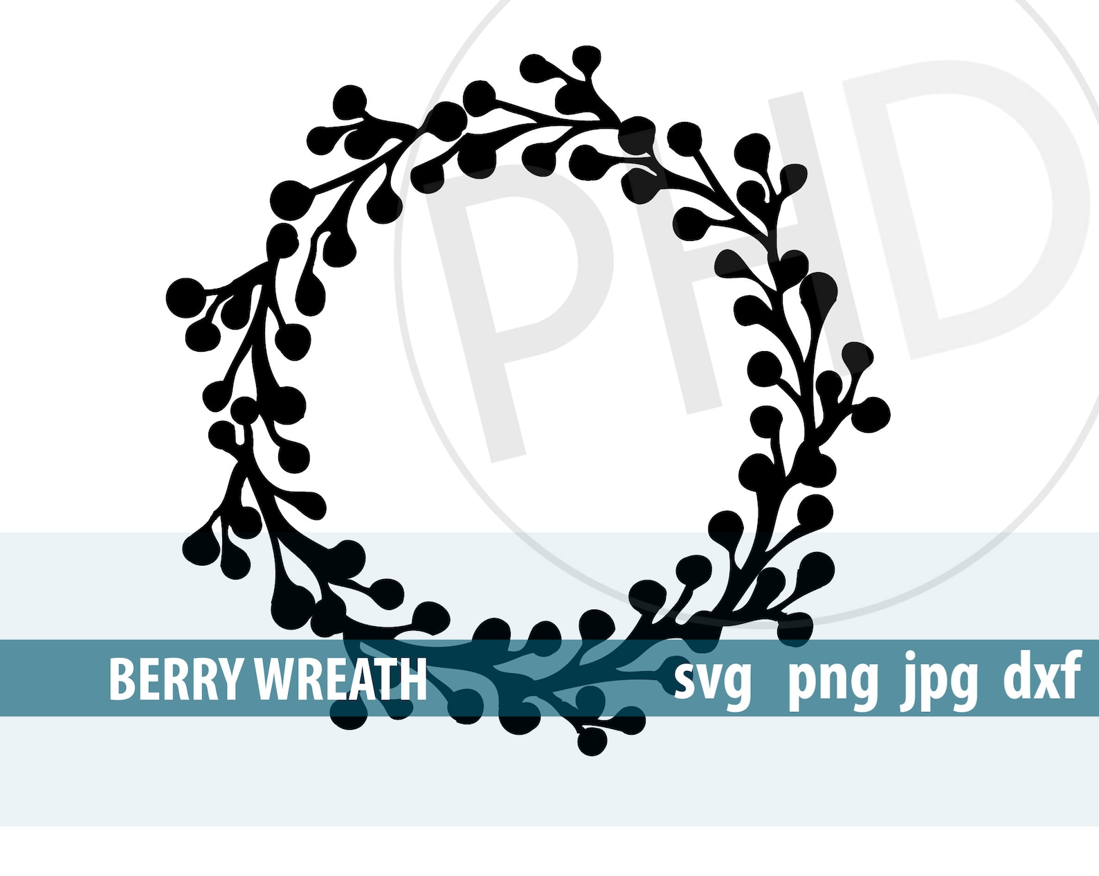 Berry Wreath Print and Cut Files-svg, Png, Jpg, Dxf - Etsy