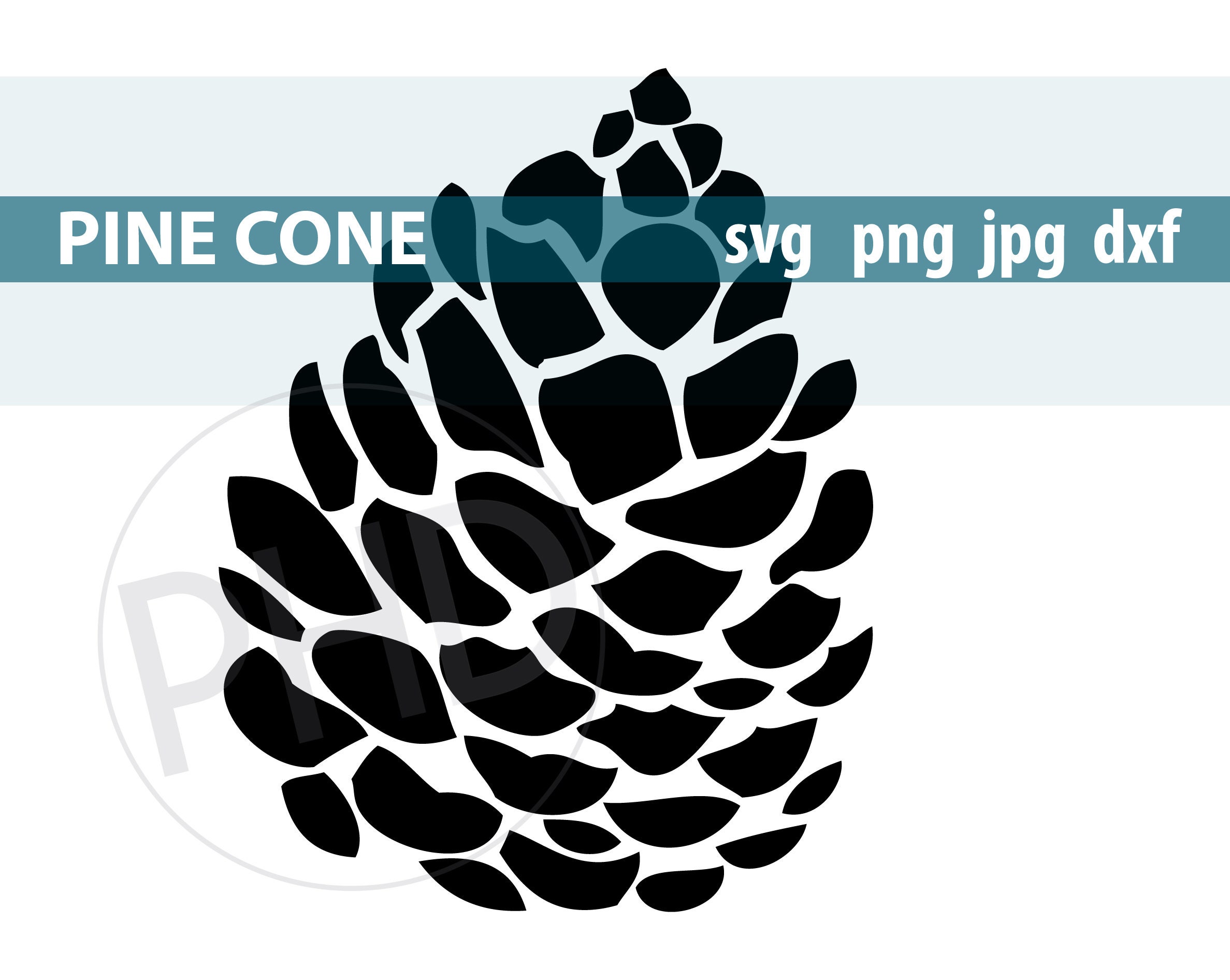 Pine Cone-print and Cut Files-jpg Png Svg Dxf - Etsy