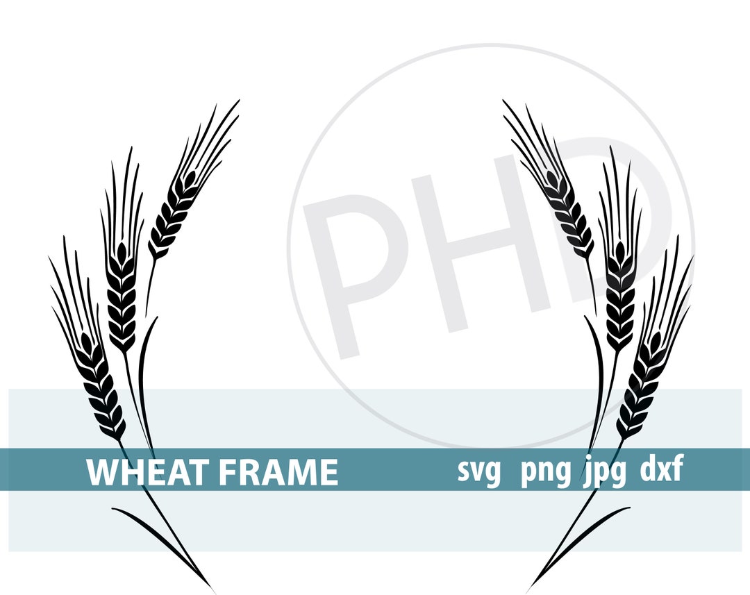 Wheat Frame-cut and Print Files- Jpg, Png, Svg, and Dxf - Etsy