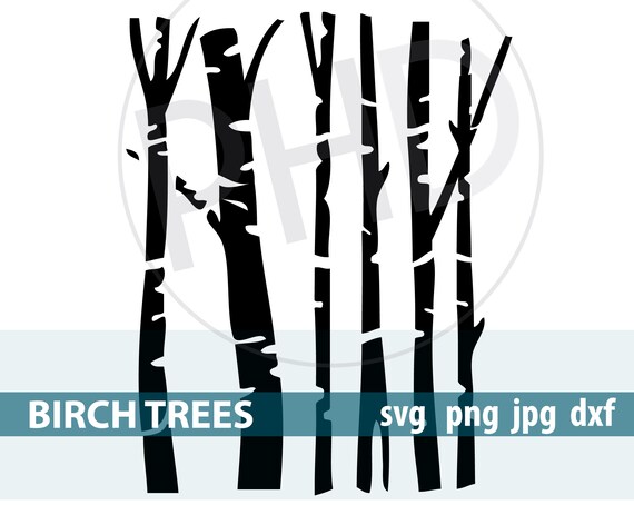Birch Trees Cut and Print Files-svg Png Jpg Dxf | Etsy