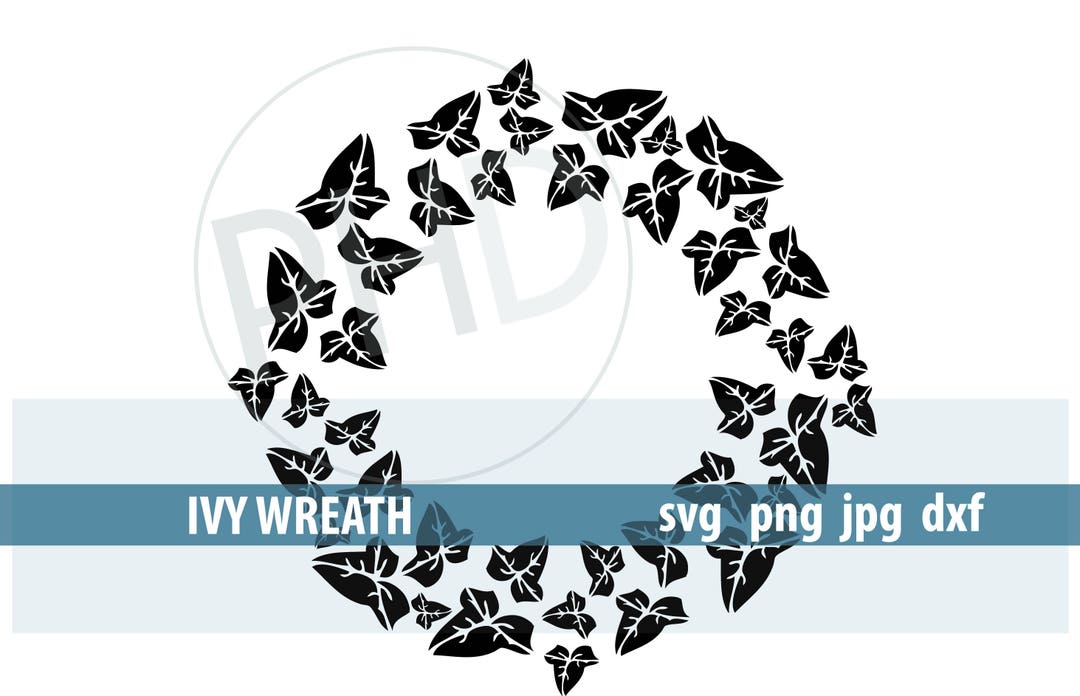 IVY Wreath-cut and Print Files- Svg, Png, Jpg, Dxf- Instant Download - Etsy