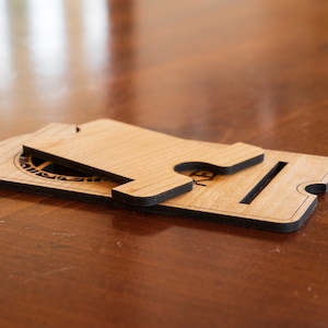 Personalized Monogram Laser Cut Cell Phone Stand. Walnut Phone Stand ...