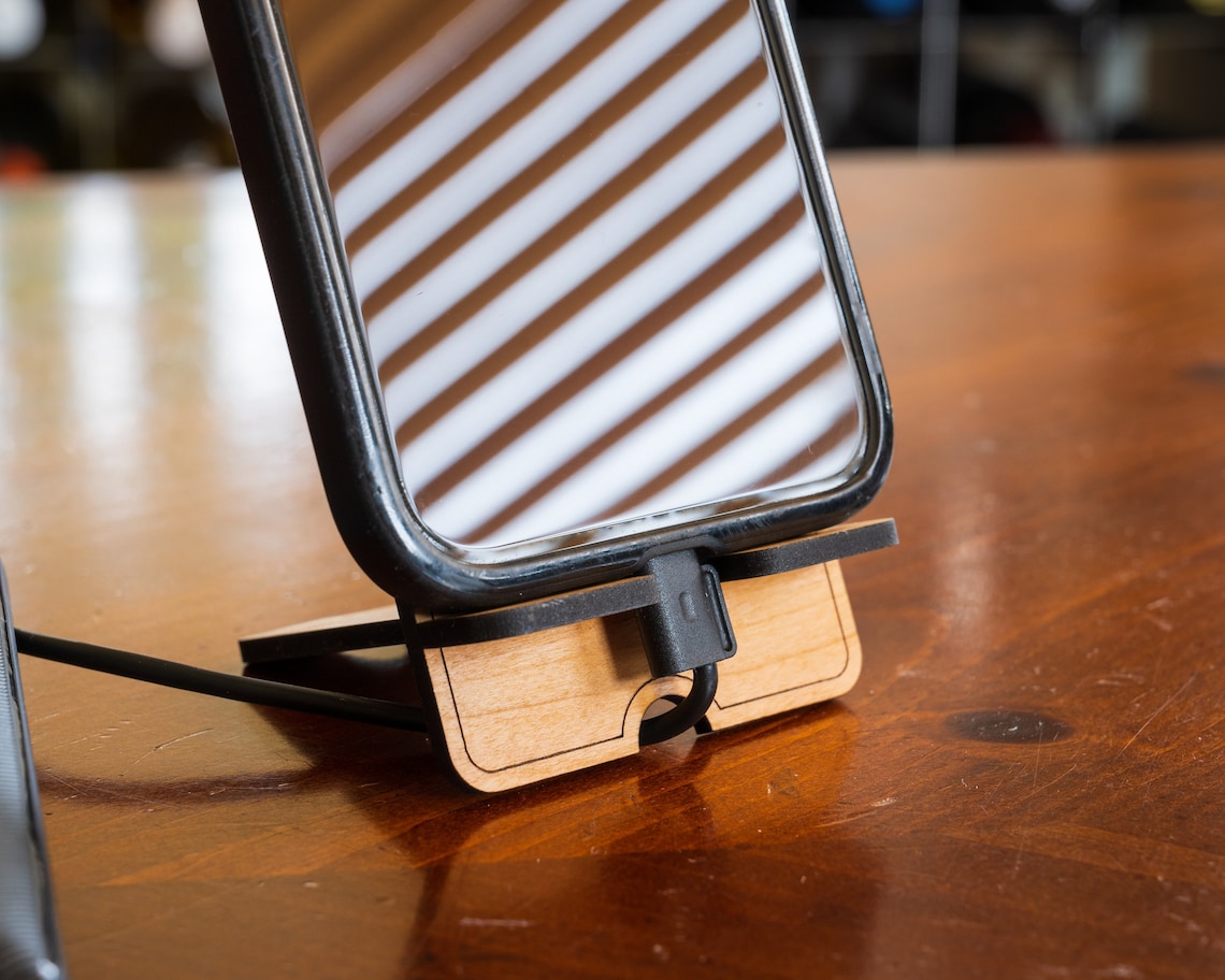 Personalized Monogram Laser Cut Cell Phone Stand. Walnut Phone - Etsy