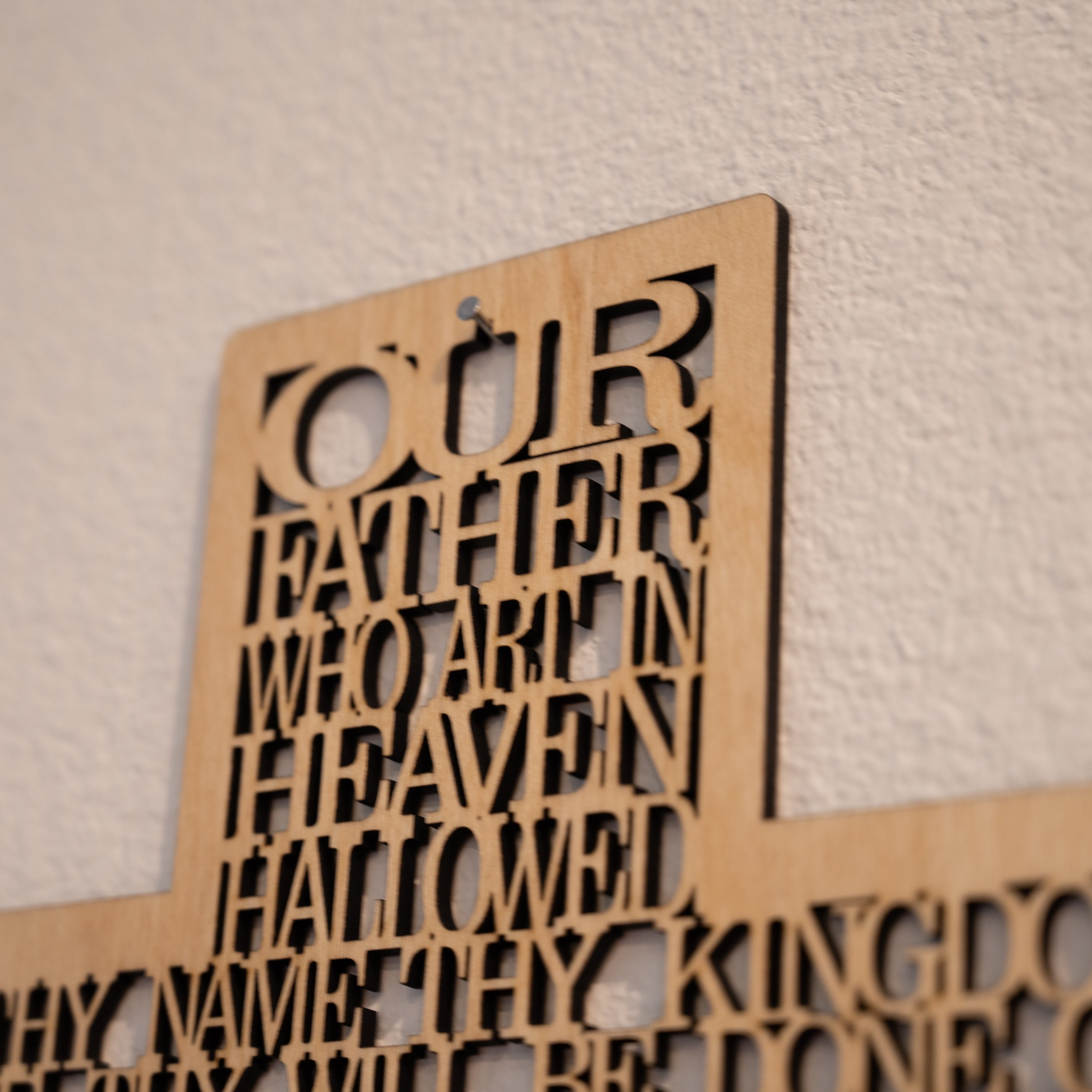 The Lord’s Prayer, Precision Laser Cut in the Shape of a Cross or ...