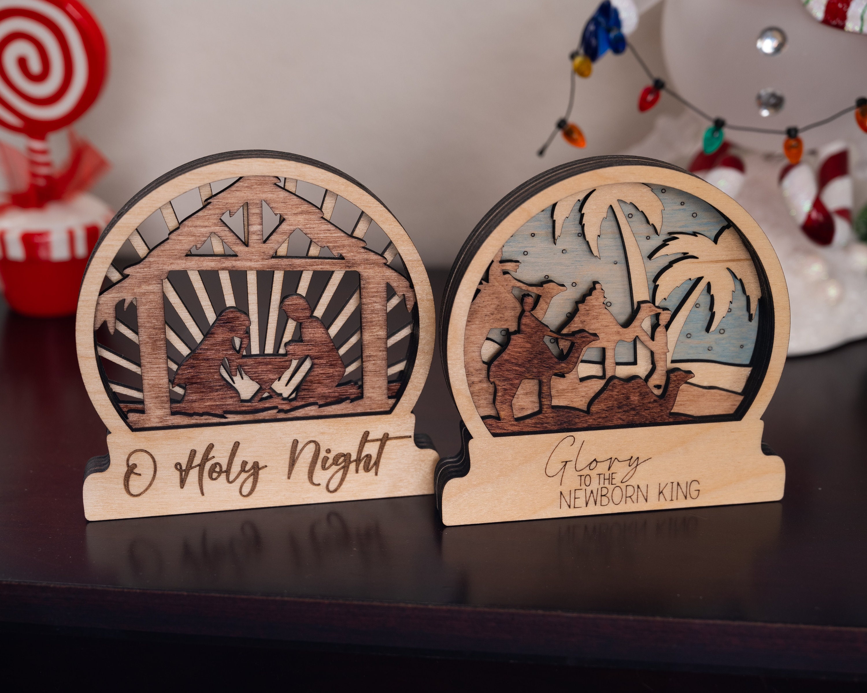 Nativity Snow Globe, Wise Men, Baby Jesus in Manger, Mantle Decor ...