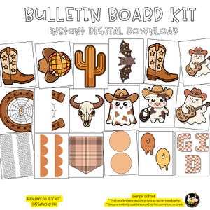 Giddy up Halloween Bulletin Board Kit: Western Classroom Decor (PDF ...