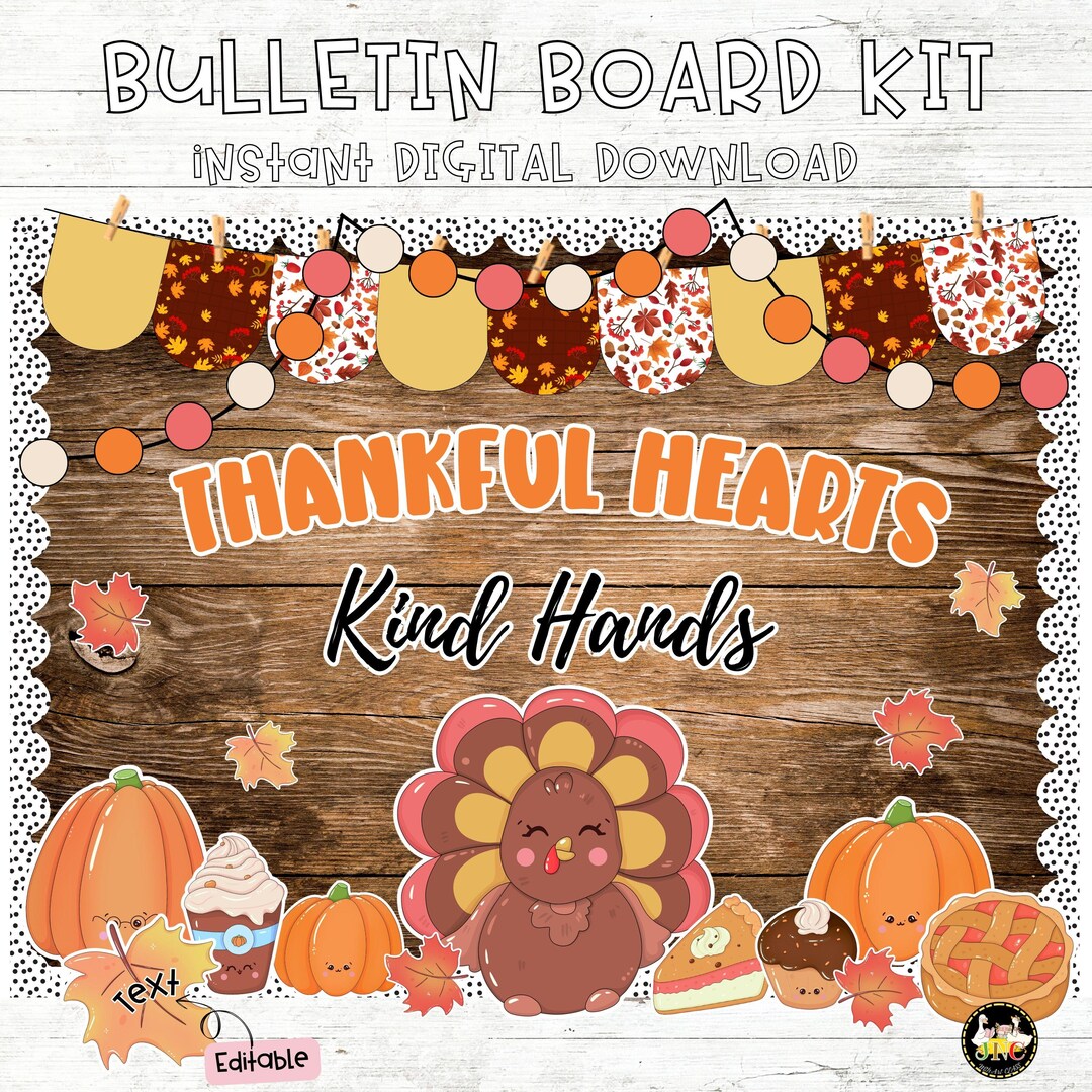 Harvest Kindness Every Day Bulletin Board Kit | Thanksgiving Classroom ...