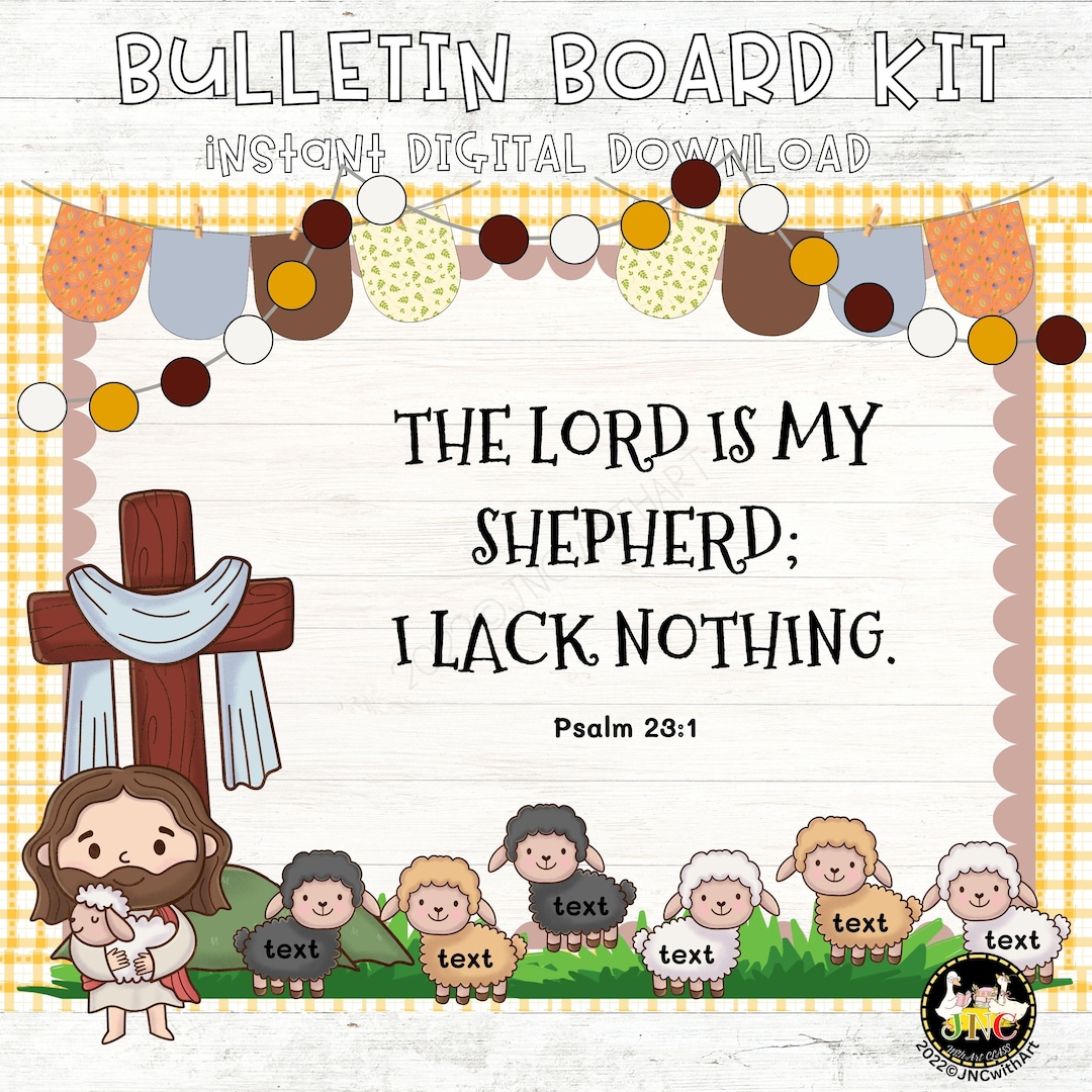 Bible Verse Bulletin Board Kit | the Lord is My Shepherd Christian ...