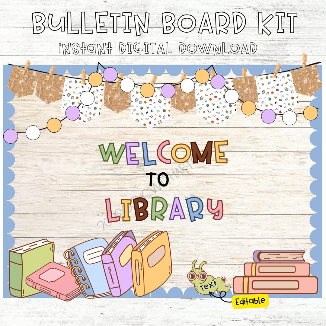 Library Bulletin Board Kit | Welcome to the Library | Reading Era ...