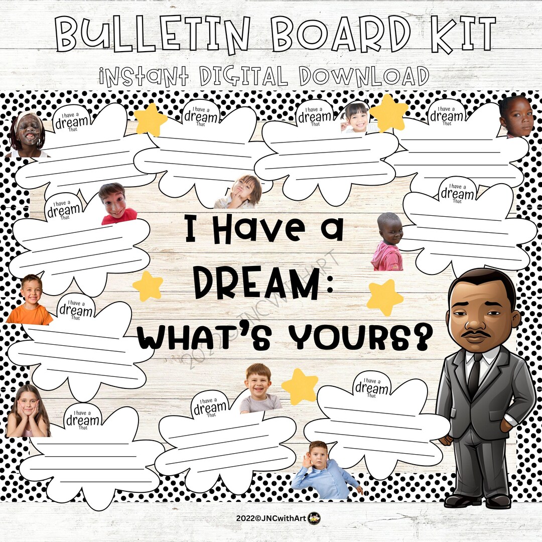 Martin Luther King Jr Bulletin Board Set: Editable Activity (digital ...