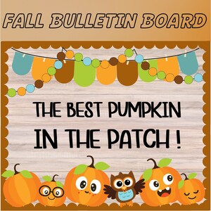 Fall Bulletin Board Kit Happy Pumpkin Season September October Door ...
