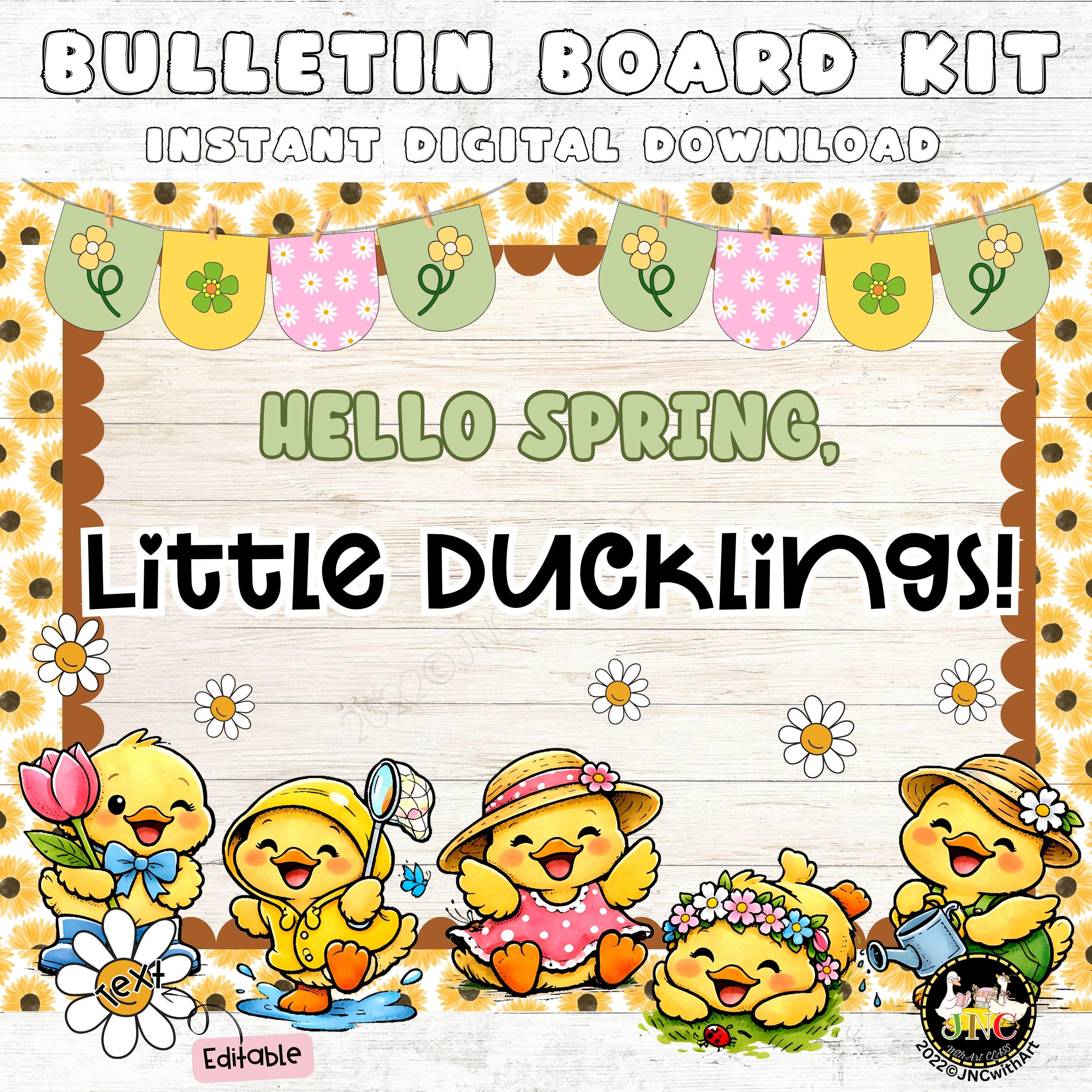 Duckling Spring Bulletin Board Kit | Editable Classroom Decor (digital ...