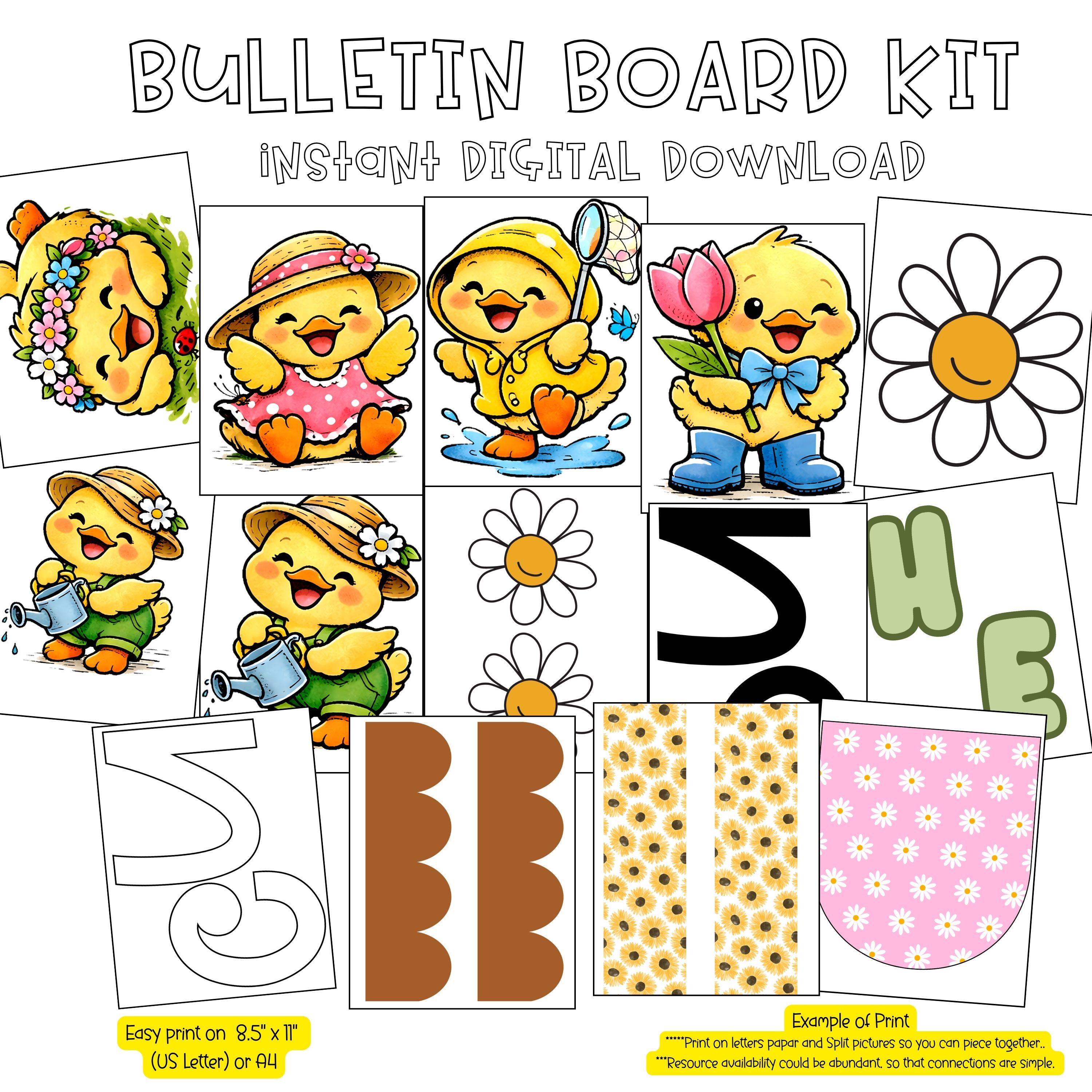 Duckling Spring Bulletin Board Kit | Editable Classroom Decor (digital ...