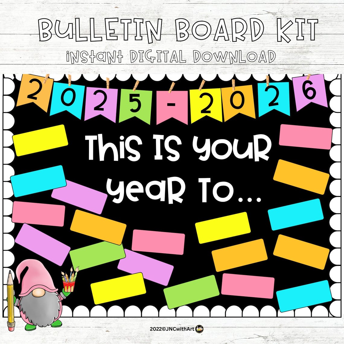 New Year 2026 Bulletin Board Kit | Growth Mindset Classroom Decor ...