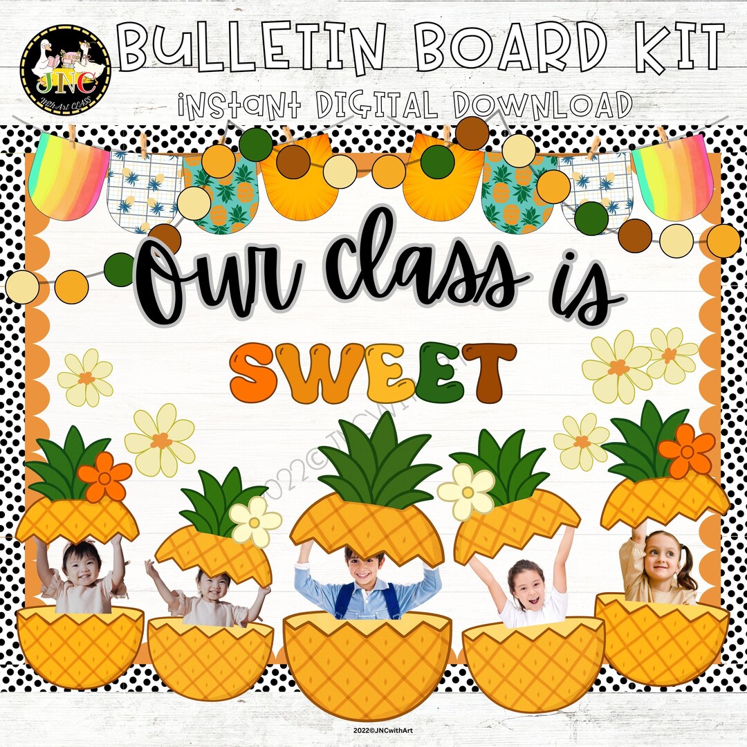 Sweet Summer Pineapple Bulletin Board Kit | Tropical Classroom Decor ...