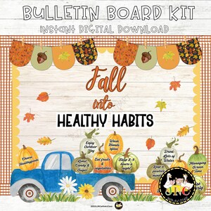 Fall Healthy Habits Bulletin Board Kit: Classroom Decor (PDF & PPT ...