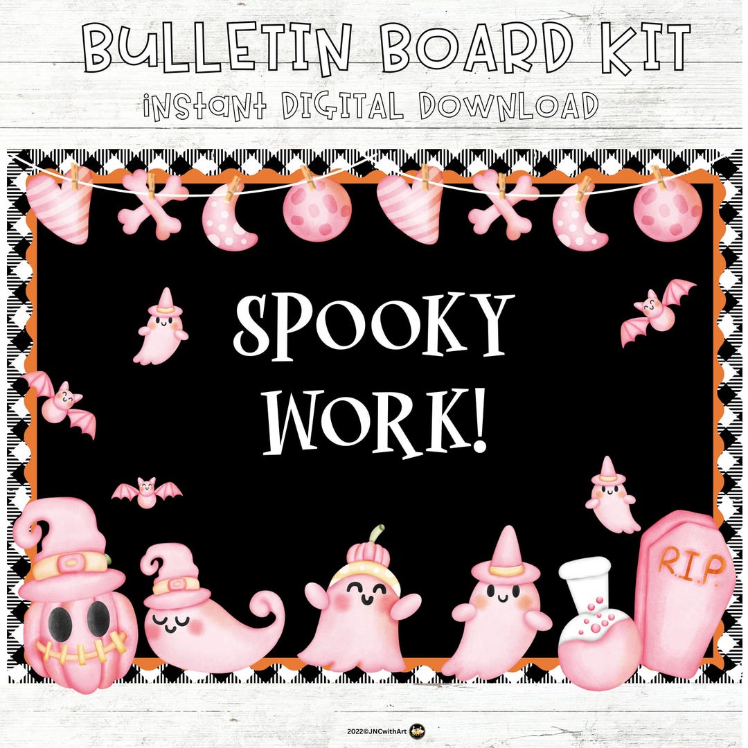 Halloween Bulletin Board or Classroom Door Decor, Spooky Halloween ...