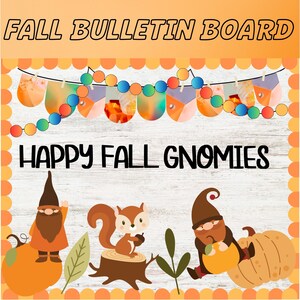 Fall Bulletin Board Kit Happy Autumn September October Door Decor ...