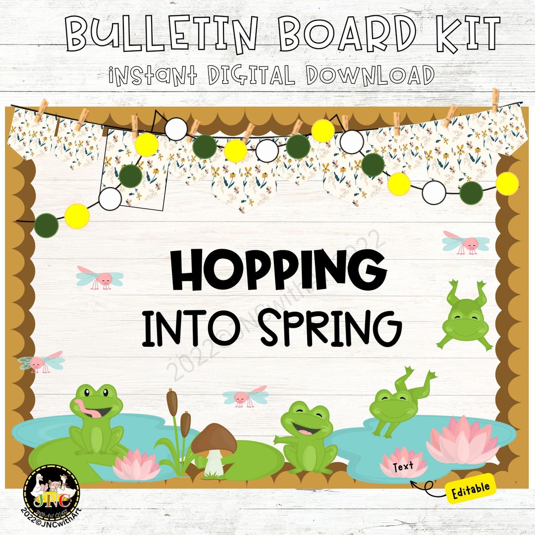 Frog Bulletin Board Kit | Hoppy Spring| Froggy- Fuly Rely on God ...