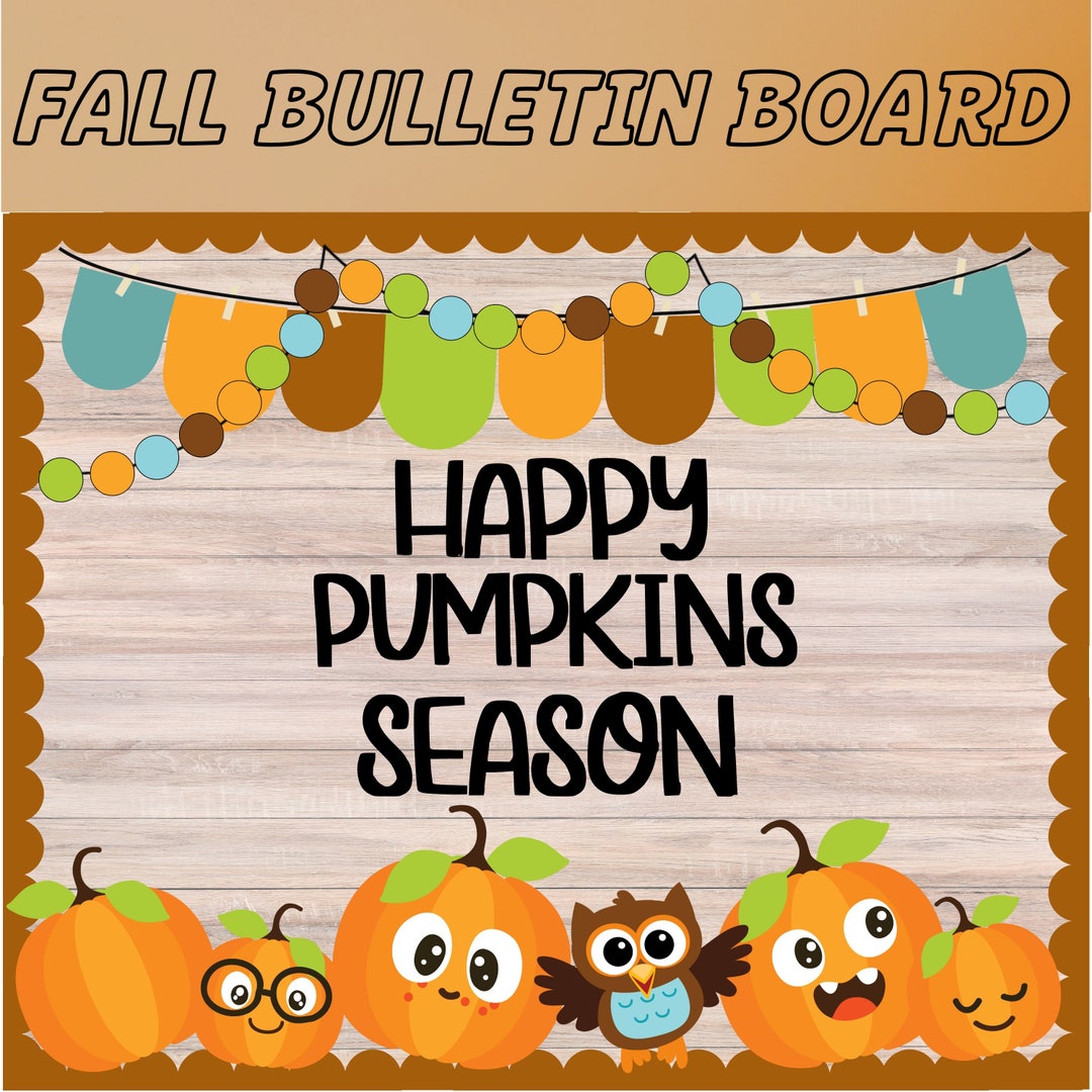 Fall Bulletin Board Kit Happy Pumpkin Season September October Door ...