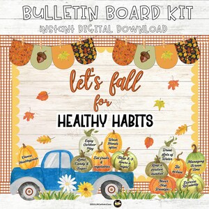 Fall Healthy Habits Bulletin Board Kit: Classroom Decor (PDF & PPT ...