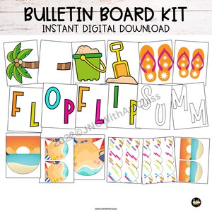Flip Flop Summer Bulletin Board Kit: Classroom Decor (printable PDF ...