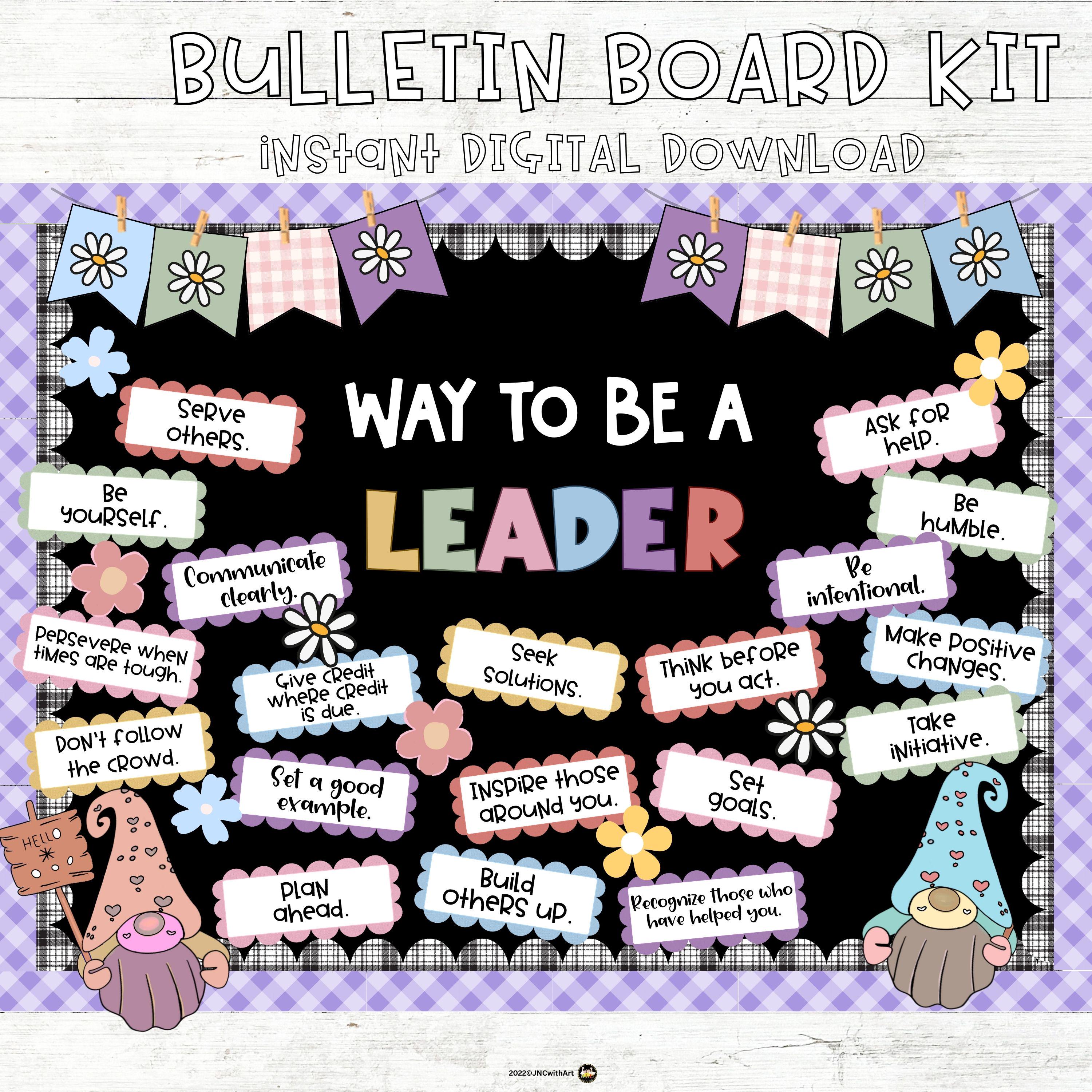 Way to Be a Leader Bulletin Board Kit | SEL Leadership Classroom Decor ...