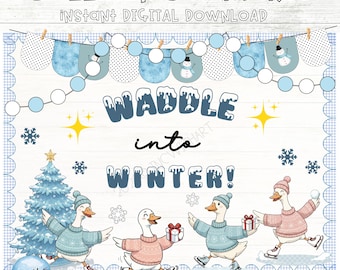 Winter Bulletin Board Printable Kit, Welcome Winter Class Bulletin ...