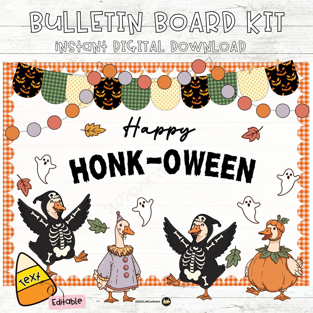 Silly Goose Halloween Bulletin Board Kit: Honk-oween Classroom Decor ...