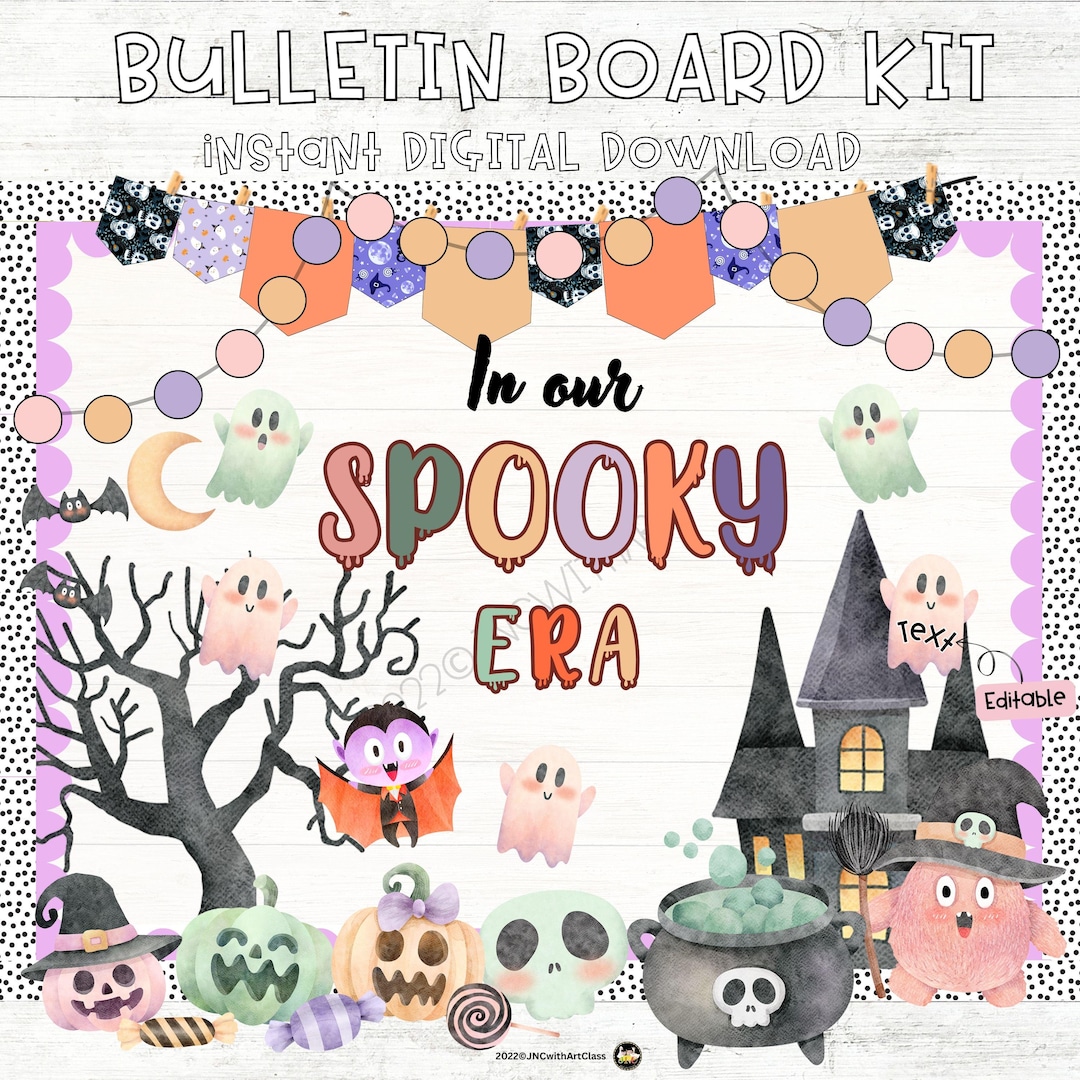 Halloween Bulletin Board Kit: Spooky Classroom Decor (digital Download ...