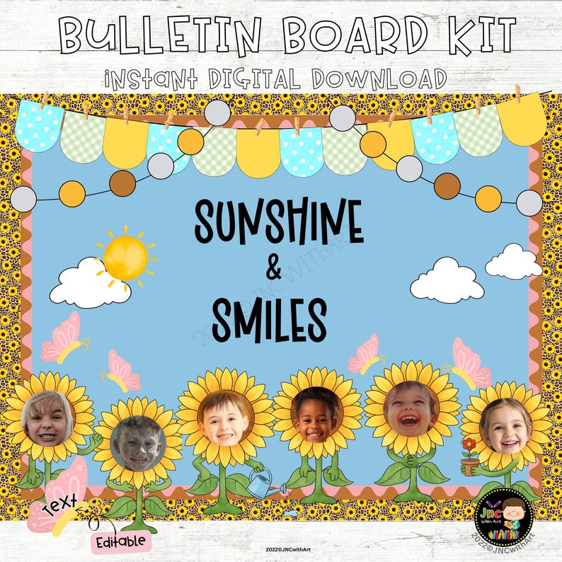 Sunshine Sunflower Bulletin Board Kit – Bright Minds Bloom Here ...