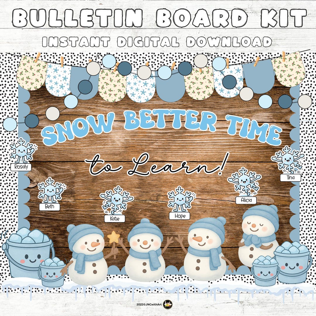 Snow Better Time to Learn Bulletin Board Kit | Winter Classroom Door ...